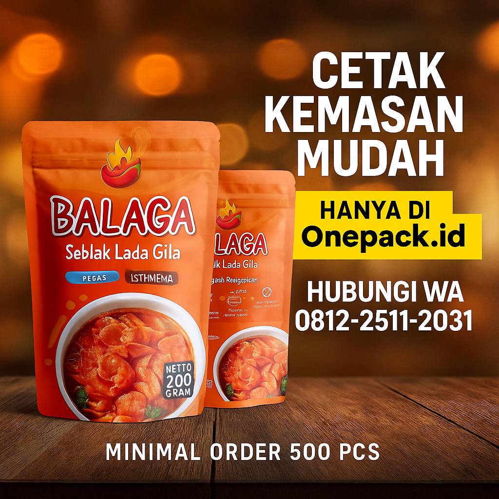 Cetak Standing Pouch Kualitas dan Harga Terbaik - Onepack.id